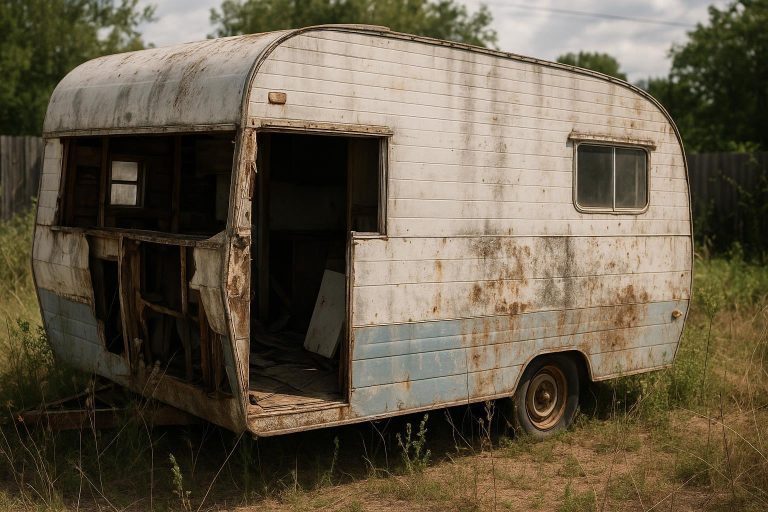 Can you remove an old rotted out camper or RV? | FAQs - The Junk Guys